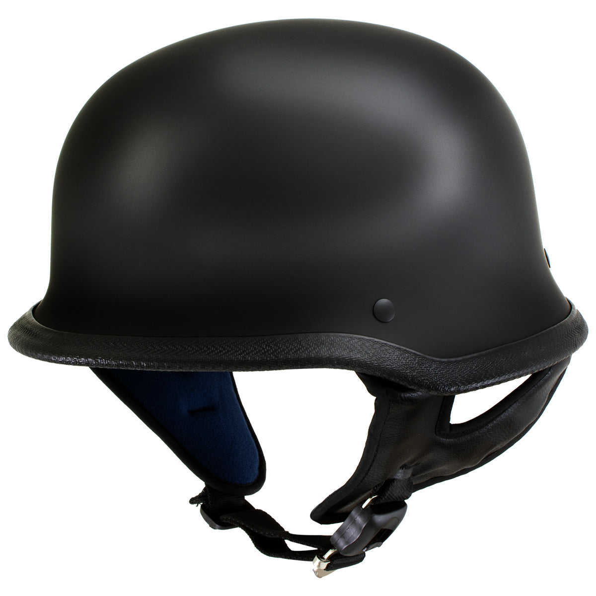 Hot Leathers Gloss Black The Hanz German Style Vintage Motorcycle Half ...