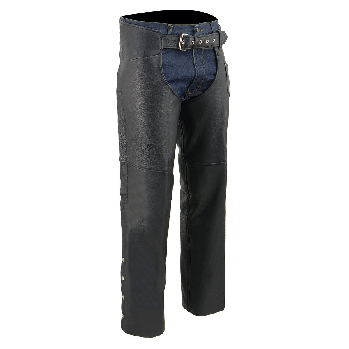 Milwaukee Leather Men's Black Premium Leather Fully Lined Motorcycle