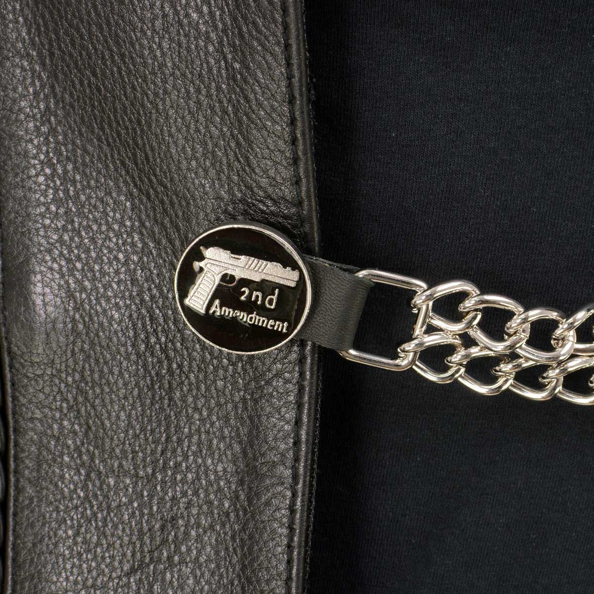 Milwaukee Leather 2nd Amendment Medallion Vest Extender - Double