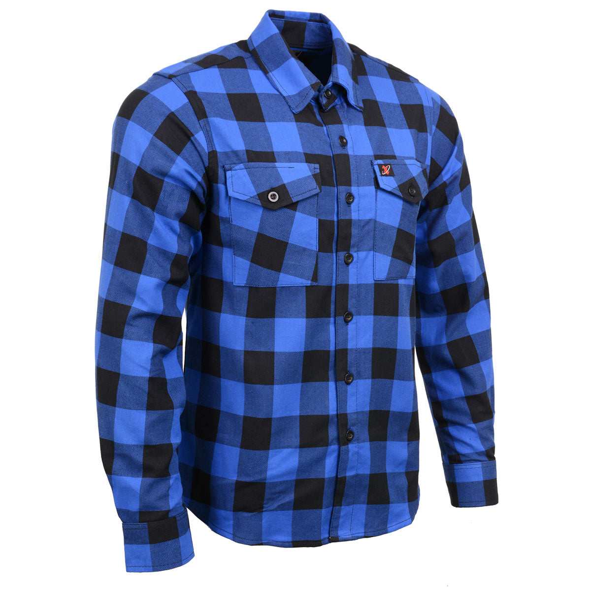 Milwaukee Leather Men’s Plaid Flannel Long Sleeve Shirt with Chest