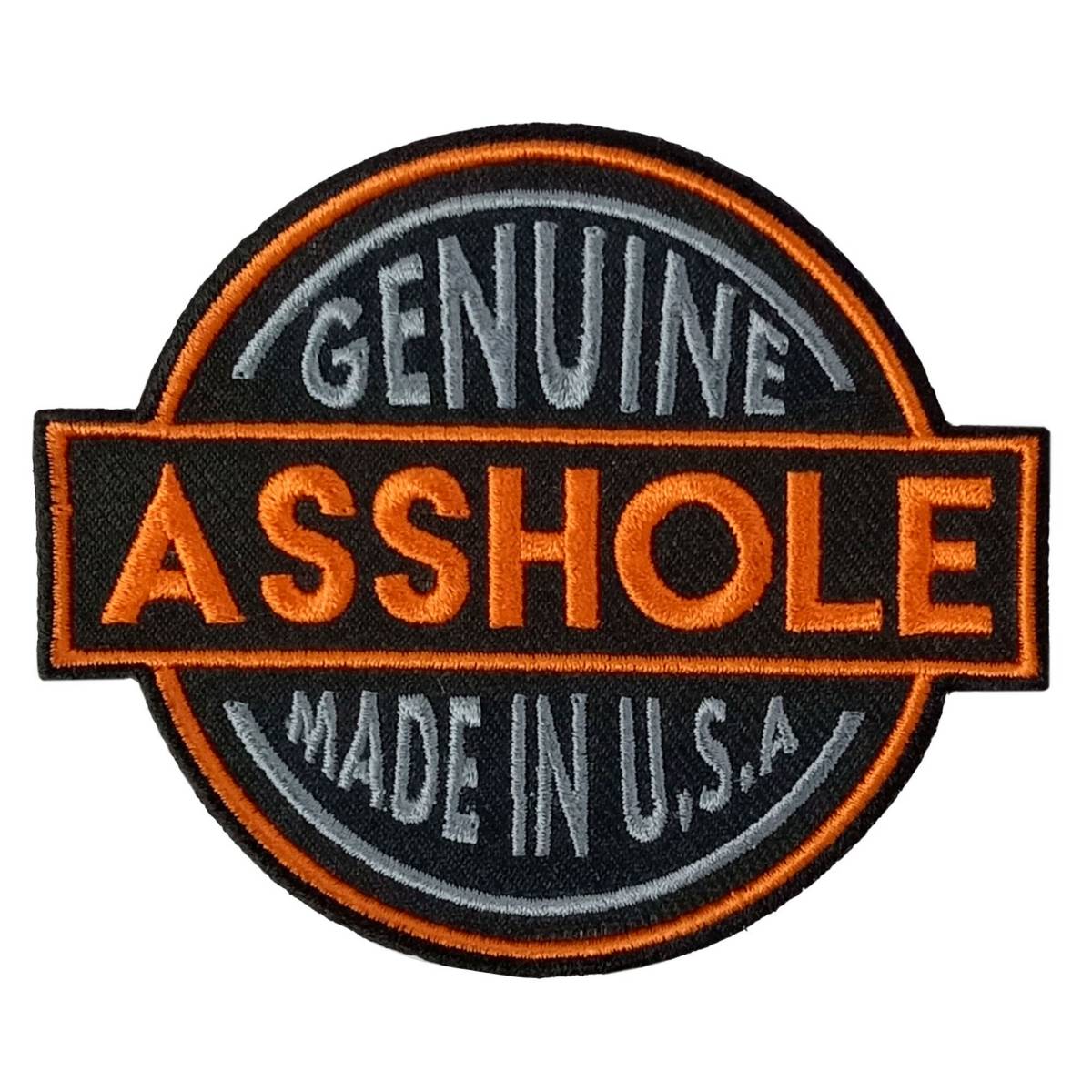 Hot Leathers Genuine Asshole Made Usa 4" X 4" Embroidered Patch ...