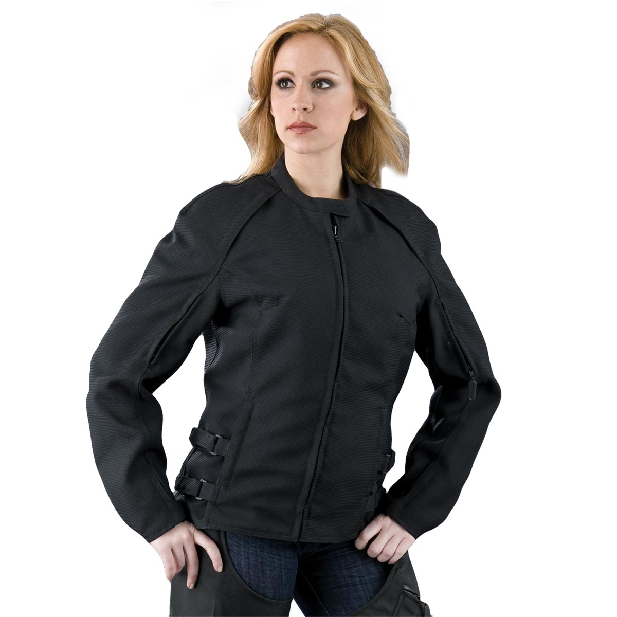 NexGen SH19055 Women's Black Textile Motorcycle Racer Jacket ...