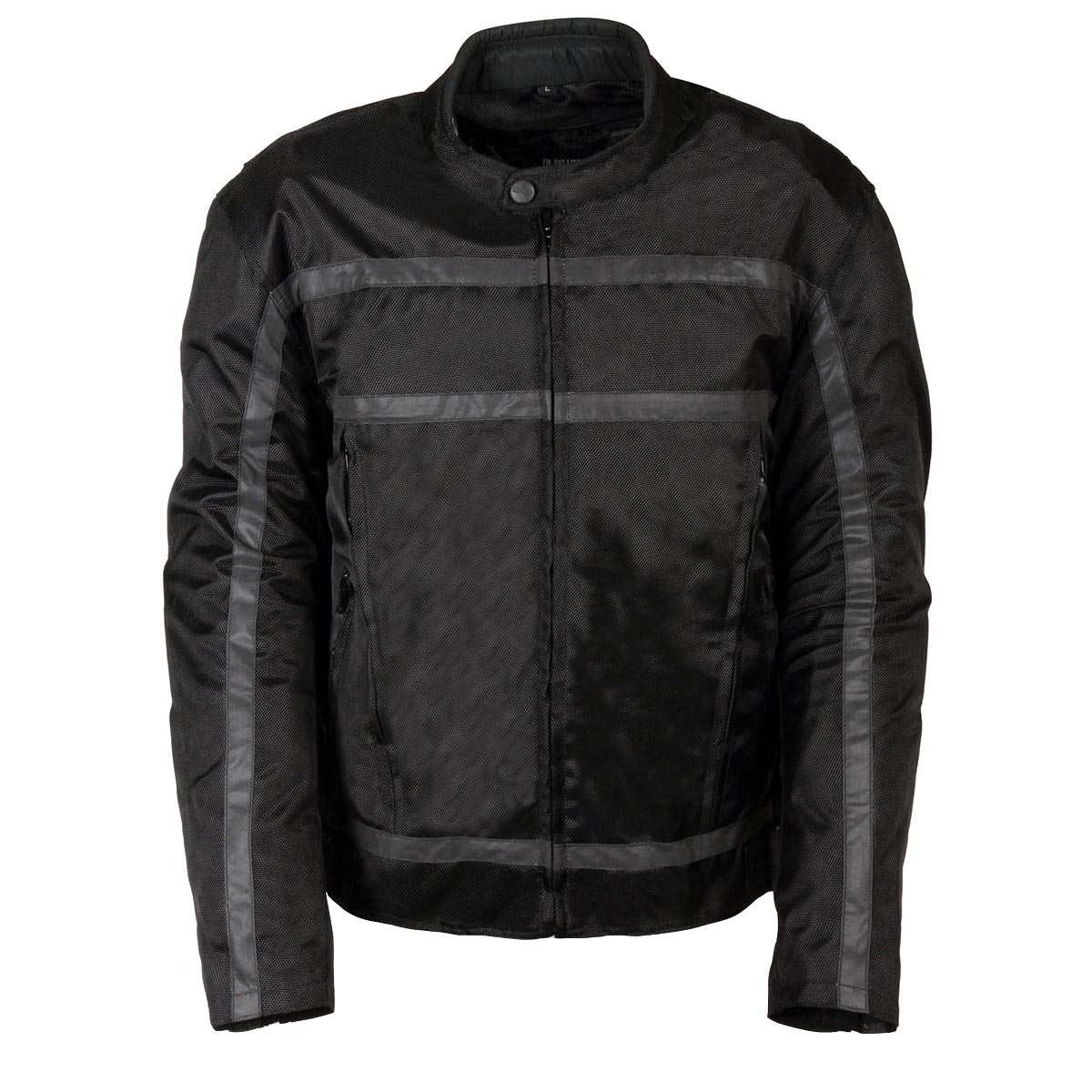 NexGen SH2095 Men's 'Racer' Black Textile Reflective Motorcycle Jacket ...