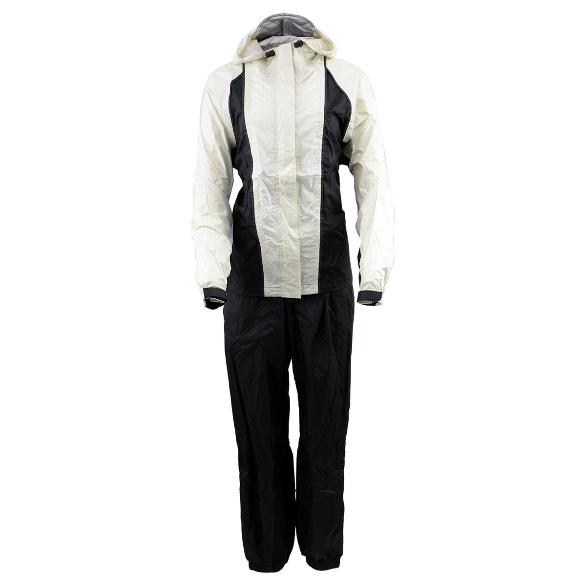 NexGen Ladies SH2343 Beige and Black Hooded Water Proof Rain Suit ...